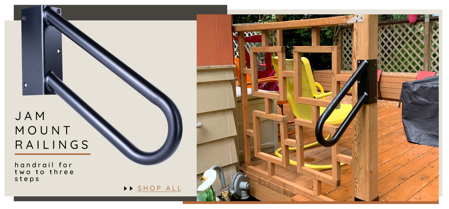 Handrails for Steps Outside & Indoors — Hold-Tight Handrails